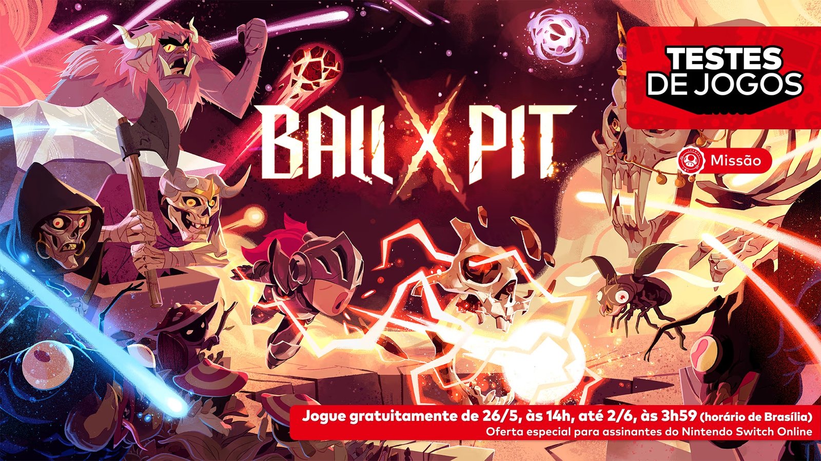BALL x PIT pode ser jogado grátis por assinantes do Nintendo Switch ...